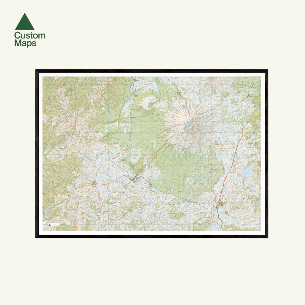 Ohakune and Mount Ruapehu Wall Map - Custom Maps