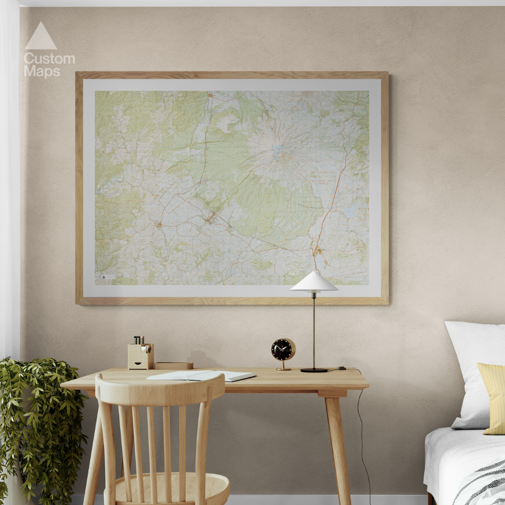 Ohakune and Mount Ruapehu Wall Map - Custom Maps