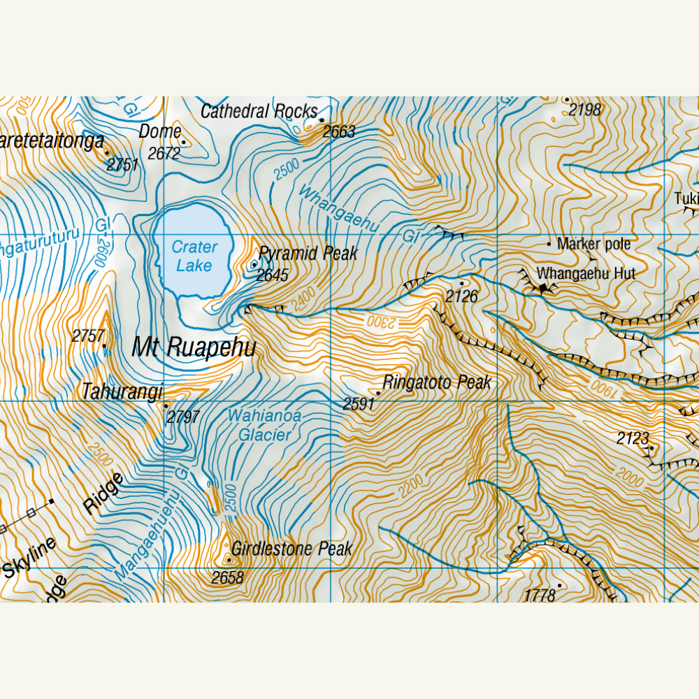 Mount Ruapehu & Tongariro Wall Map - Custom Maps