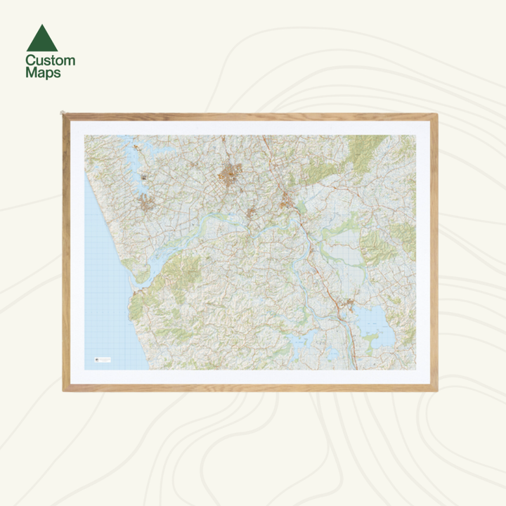 Waikato Maps – Hamilton & Regional Wall Prints | Custom Maps NZ