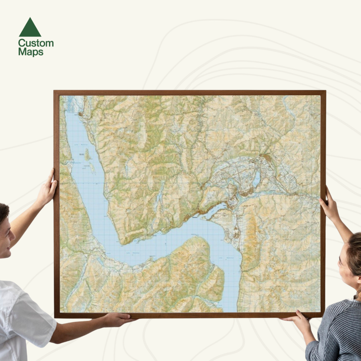 Custom Topo Map Of Your Home Personalised Nz Wall Maps Custom Maps