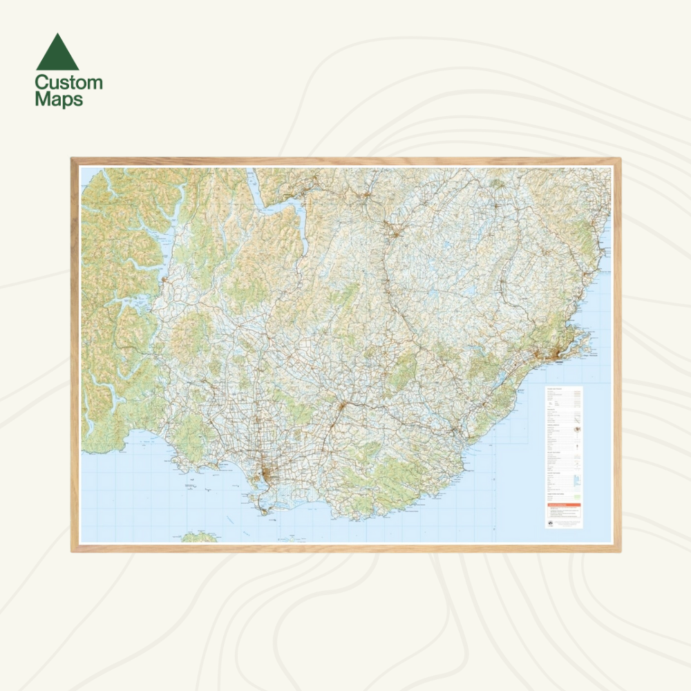 The Catlins and Southland Wall Map – Custom Maps